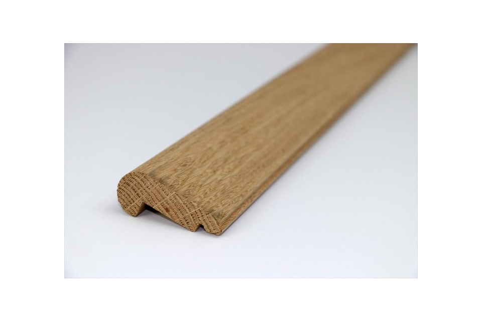 Solid Oak Click Round Stair Nosing Unfinished 25mm By 60mm By 900mm at ...