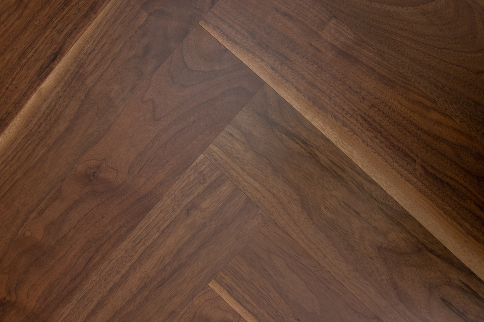 Prime Engineered Flooring American Walnut Herringbone UV Lacquered 14 ...