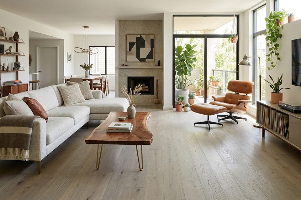 Essenza Prime Engineered Flooring Oak Silver Stone Brushed Uv Matt ...