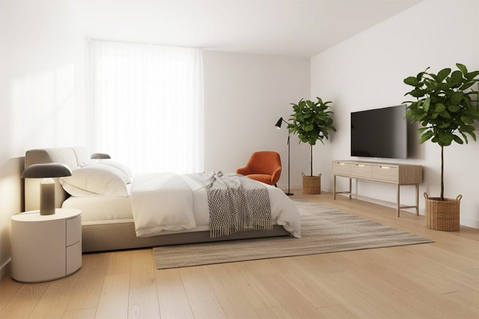 Essenza Prime Engineered Flooring Oak Non Visible Brushed UV Lacquered ...