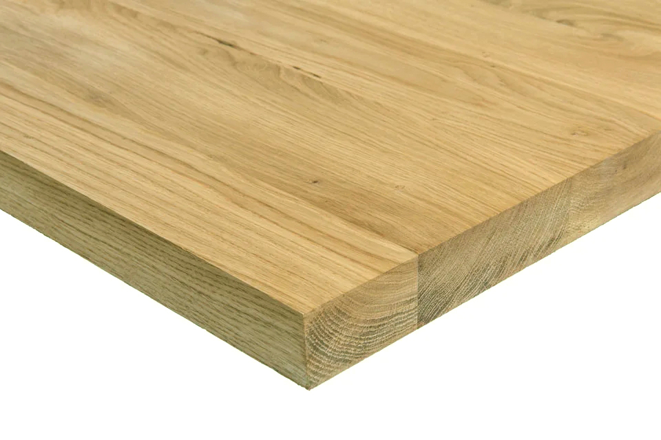Full Stave Rustic Oak Worktop 20mm By 650mm By 1000mm at Wood and Beyond